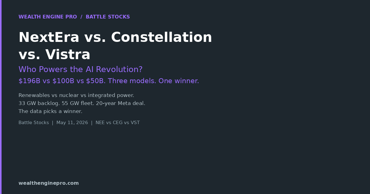 Battle Stocks: NextEra vs. Constellation vs. Vistra: Who Powers the AI ...