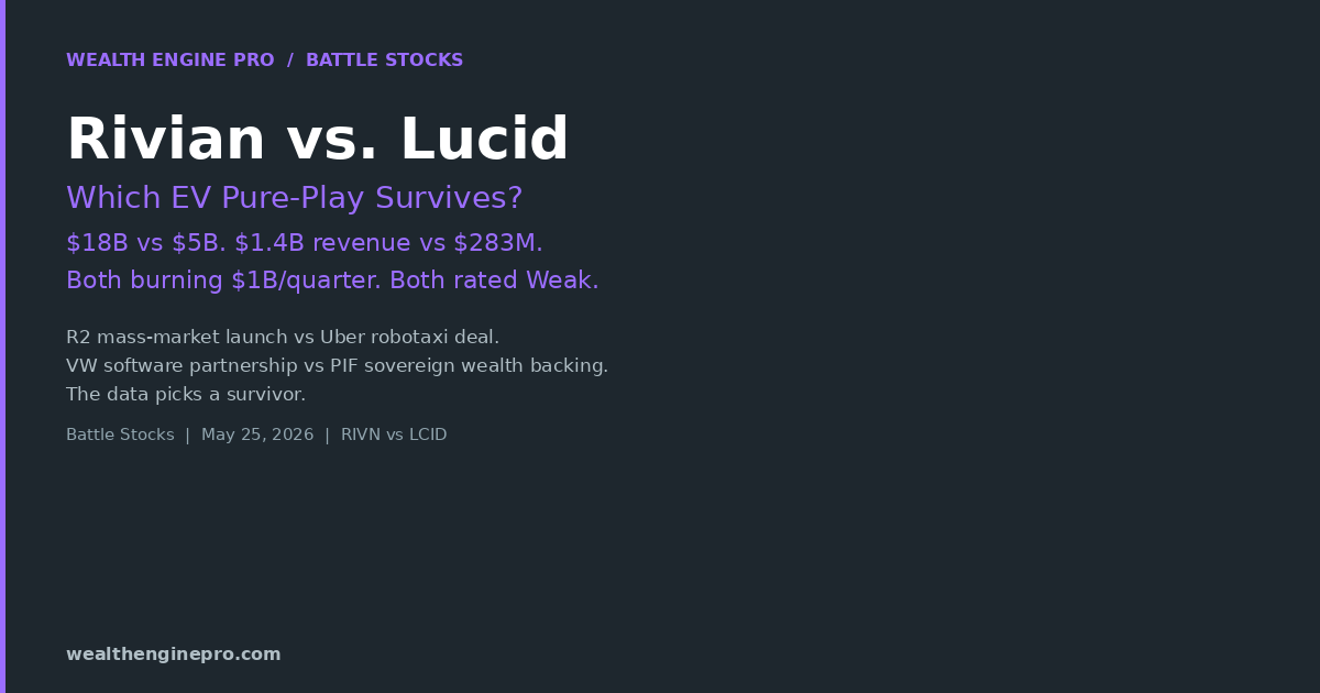 Battle Stocks: Rivian vs. Lucid: Which EV Pure-Play Survives? | Wealth ...