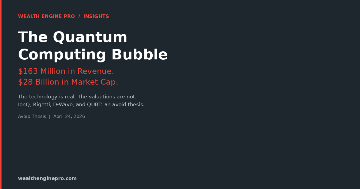 The Quantum Computing Bubble: $163 Million in Revenue, $28 Billion in ...
